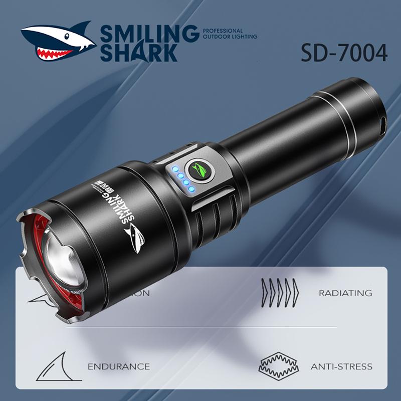 【SD-7004】Smiling Shark Super Bright Torch Light M77 7000 Lumens ...