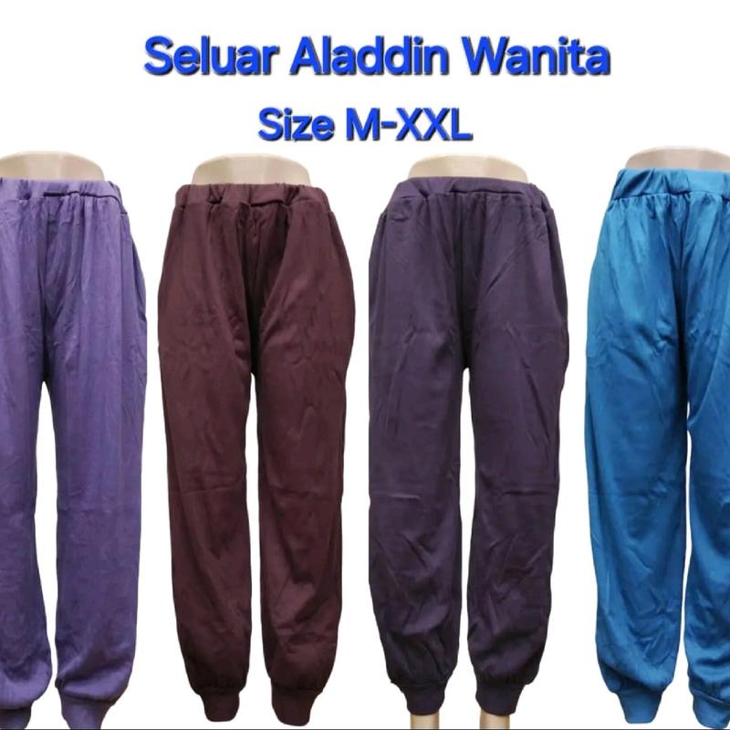Seluar design Aladdin cotton rib/RANDOM COLOUR / pocket size M,L,XL,XXL ...