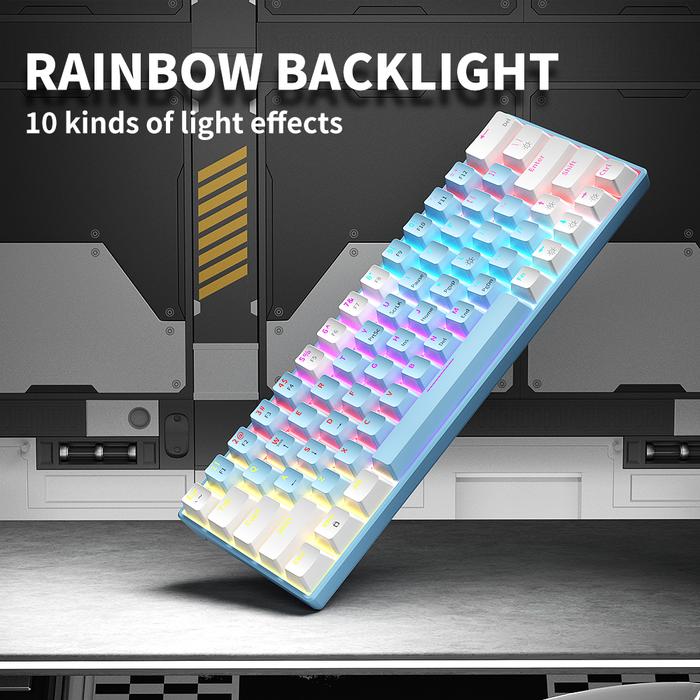 Promo Zifriend KA646 Mini Gaming Mechanical Keyboard 3-pin Wired with ...