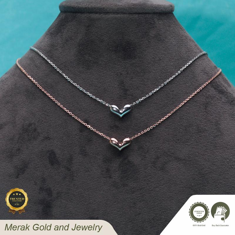Kalung Koye Rantai Siem Merak Gold Model Love Berat 2.9 gr kadar 8K ...
