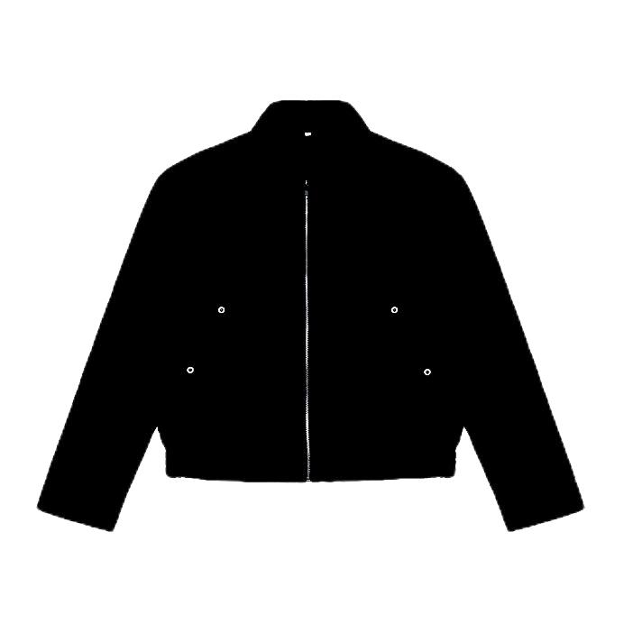 work jaket boxy hitam/wrok boxy - Shop | Tokopedia