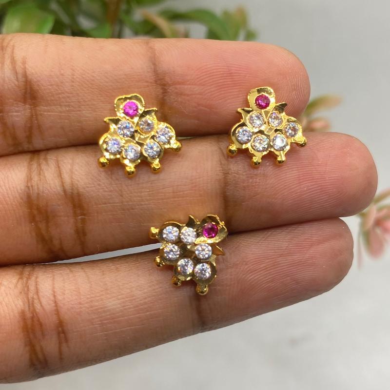 M022 Big Nose Pin Screw Back 1 Piece Mukuthi - TikTok Shop Malaysia