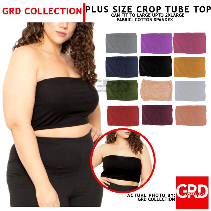 GRD Plus Size Tube Crop Top Garter (38"-45" Bust) NO PADS L - TikTok ...