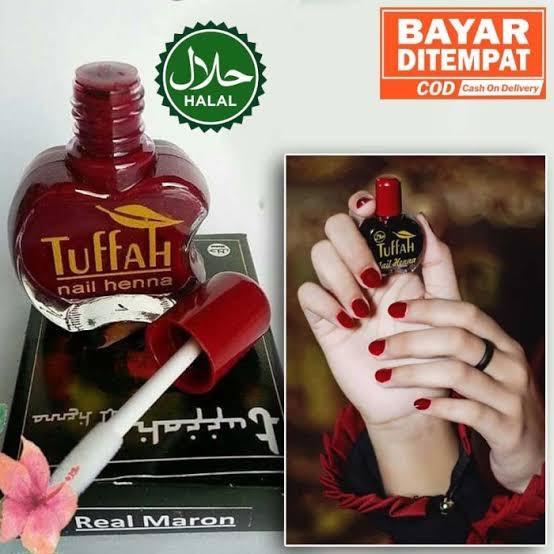 Tuffah nail henna original warna maroon Kutek Kuku sah untuk - Shop ...