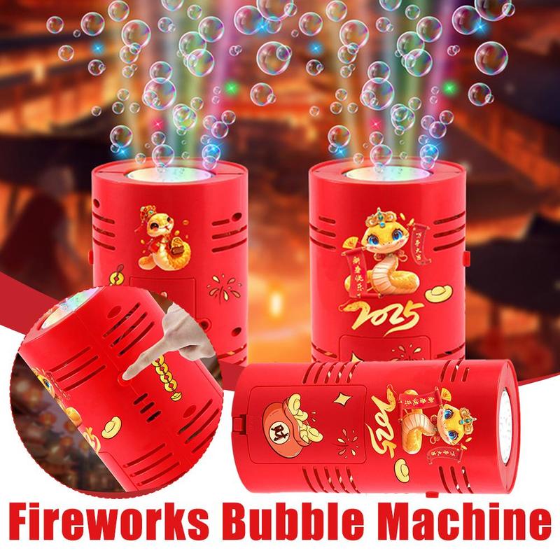 New Year Fireworks Bubble Machine Holiday Gift Large Capacit - TikTok ...