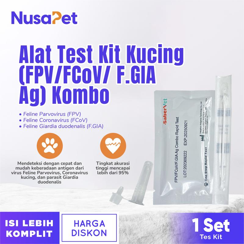 Alat Test Kit Kucing (FPV/FCoV/F.GIA Ag) - Tes Kombo Kucing ...