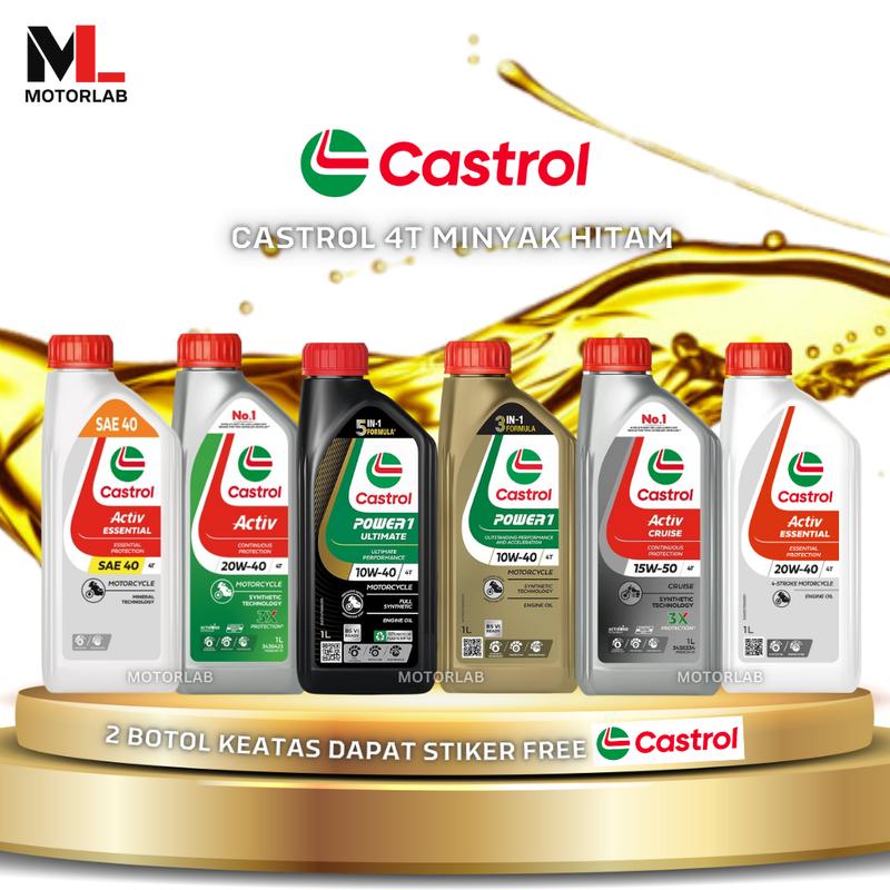 Castrol SAE40 Castrol 10W40 [100% ORIGINAL] Minyak Hitam Motor - TikTok ...