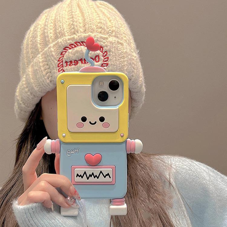 Sarung Telefon Robot Elektrokimia, Lembut dan Comel, untuk iPhone ...