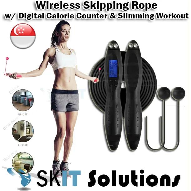 Digital Skipping Rope Calorie Counter and Easy Exercising Cardio Slim ...