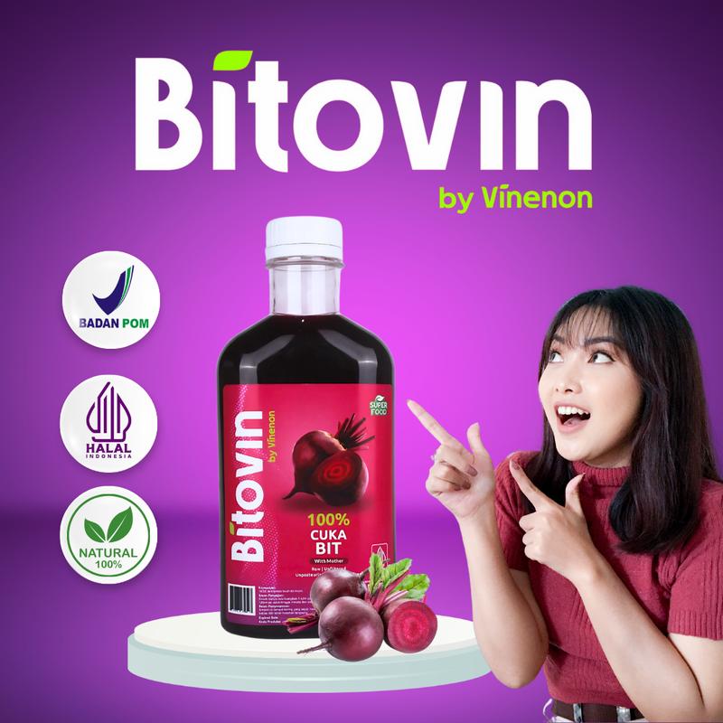 1 Botol BITOVIN Cuka Buah Bit Murni 300ml - Superfood untuk Menjaga ...