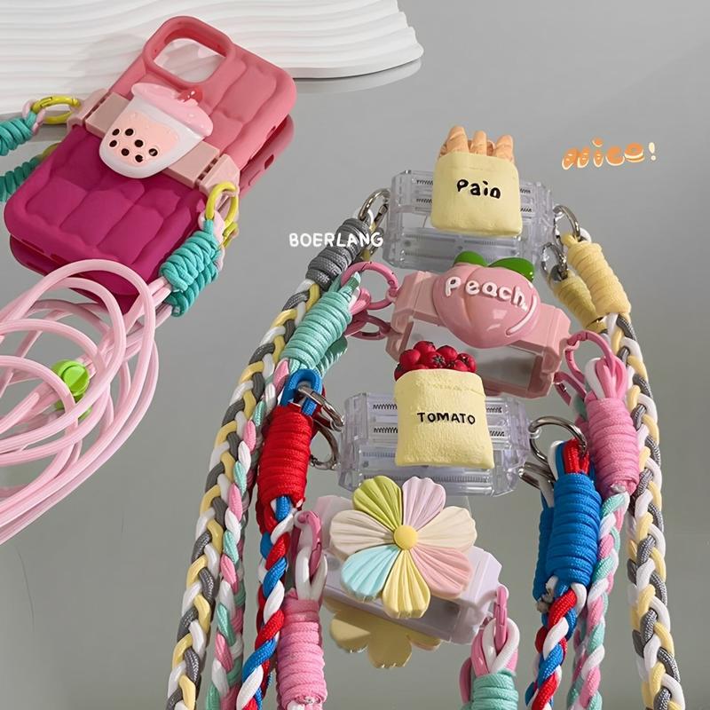 Tali kain kepang Tali hp gantungan hp Tali Lanyard 3D bermotif - Shop ...