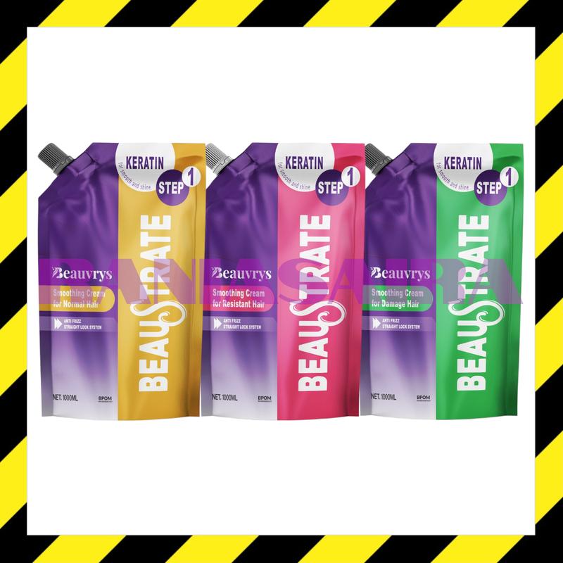 BEAUVRYS Beaustrate Smoothing Cream Step 1 / Step 2 1000ml Obat Pelurus ...