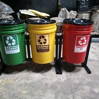 Jual Tong Ember 25Kg tong sampah ember dengan kaki besi - 2 ember ...