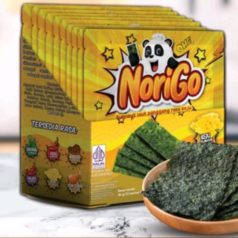 NORIGO (1 Box isi 12 pcs) Nori Sachet Makanan Ringan Rumput Laut - Shop ...