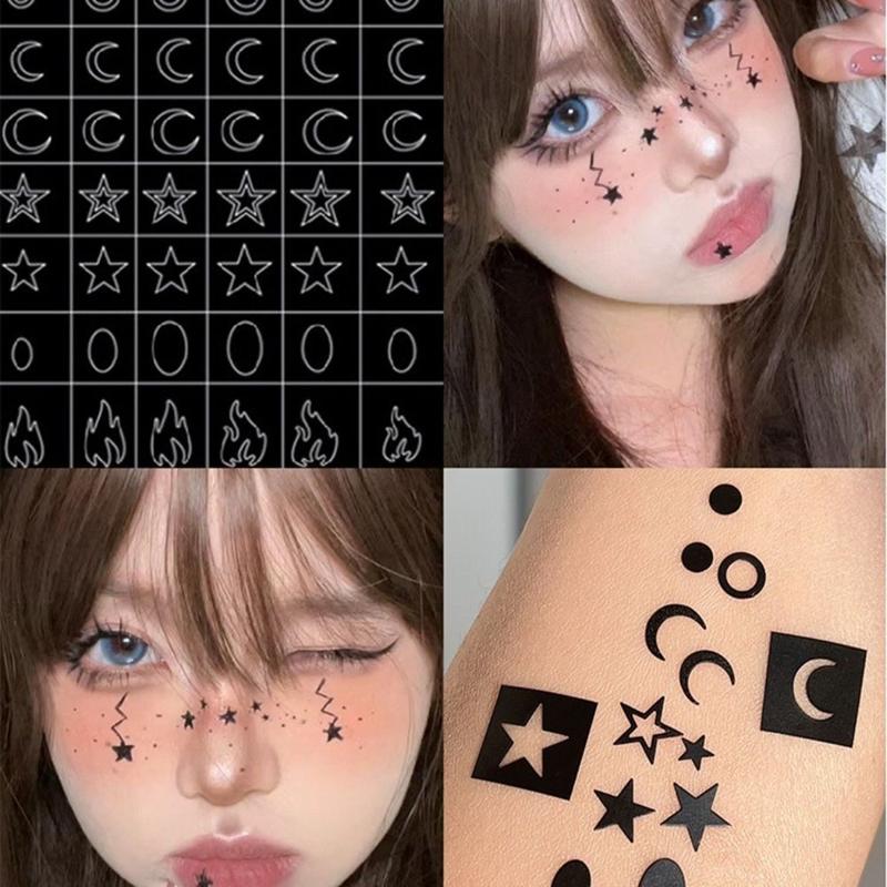 Pelekat Templat Cat Muka, Berongga, Berbilang Corak, Stensil - TikTok ...