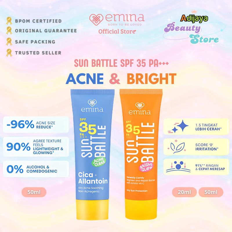 Emina Sun Battle Bright Glow SPF 35 PA+++ | Emina Sun Battle - Shop ...