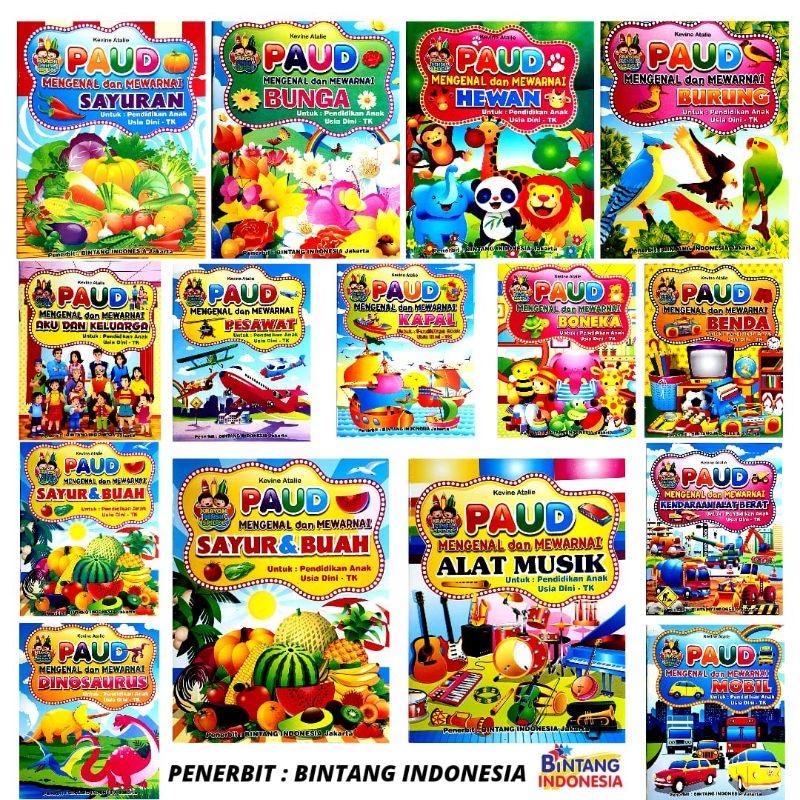 PROMO ISI 10 BUKU MEWARNAI UNTUK ANAK TK DAN PAUD - Shop | Tokopedia