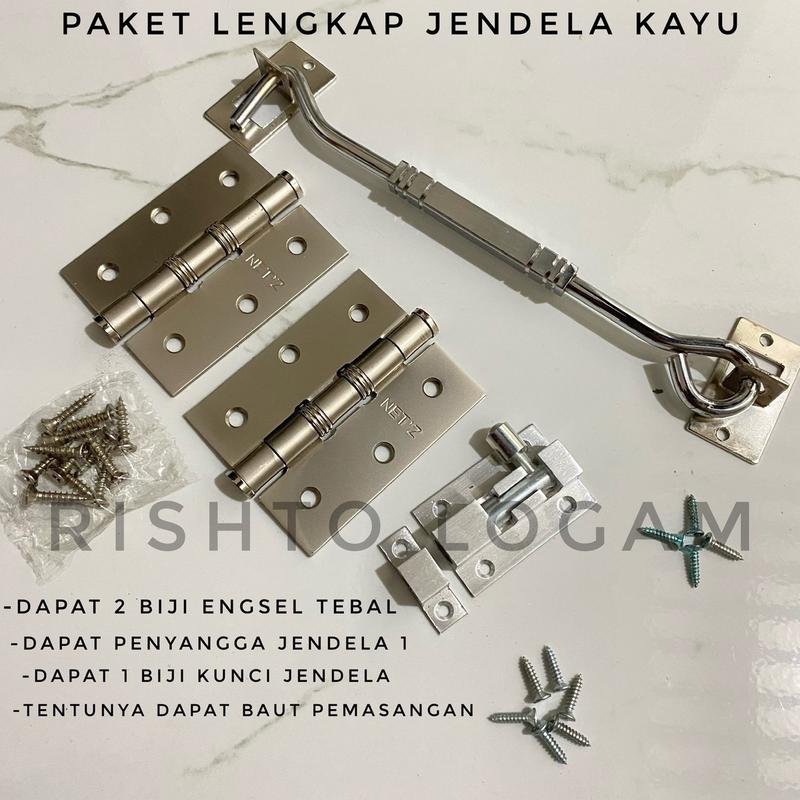 Paket Jendela Lengkap Hak Angin Jendela Slot Jendela Engsel jendela ...