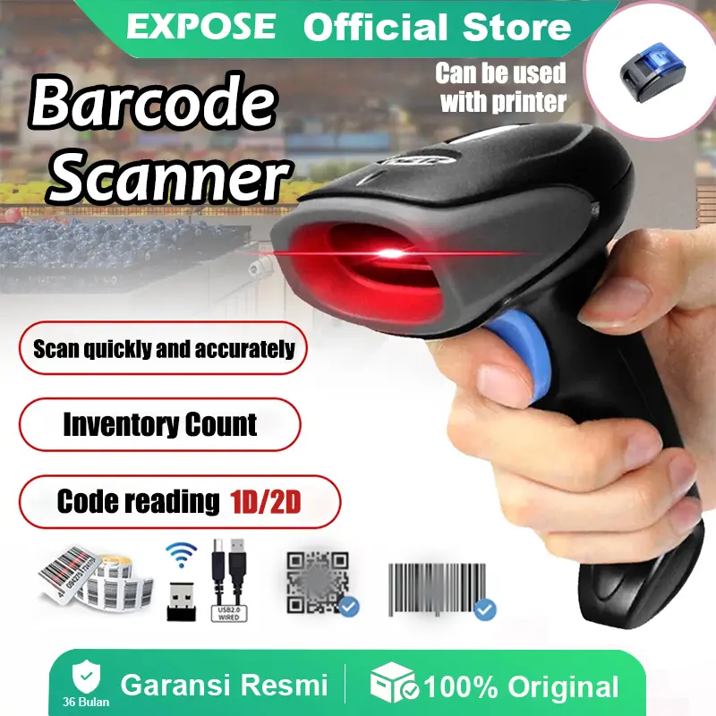 Scanner Barcode 1D AutoScan Support Scanner Wireless Bluetooth - Shop ...