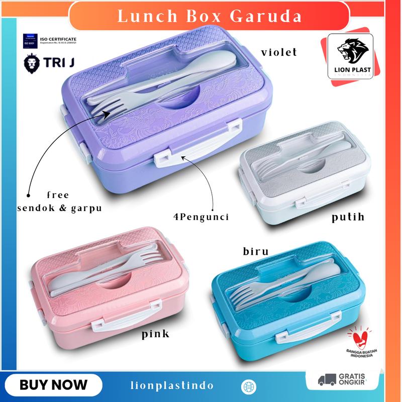 [LYN] Lunch Box Garuda Tempat makan | Bahan Plastik BFA free | Free ...