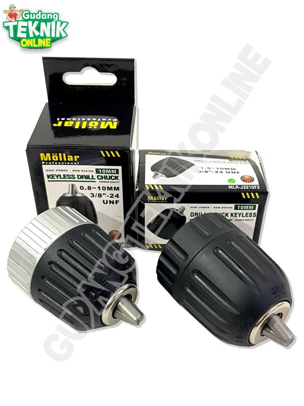 Kepala Bor 10mm CORDLESS Keyless MOLLAR / KEYLESS Drill Chuc - Shop ...