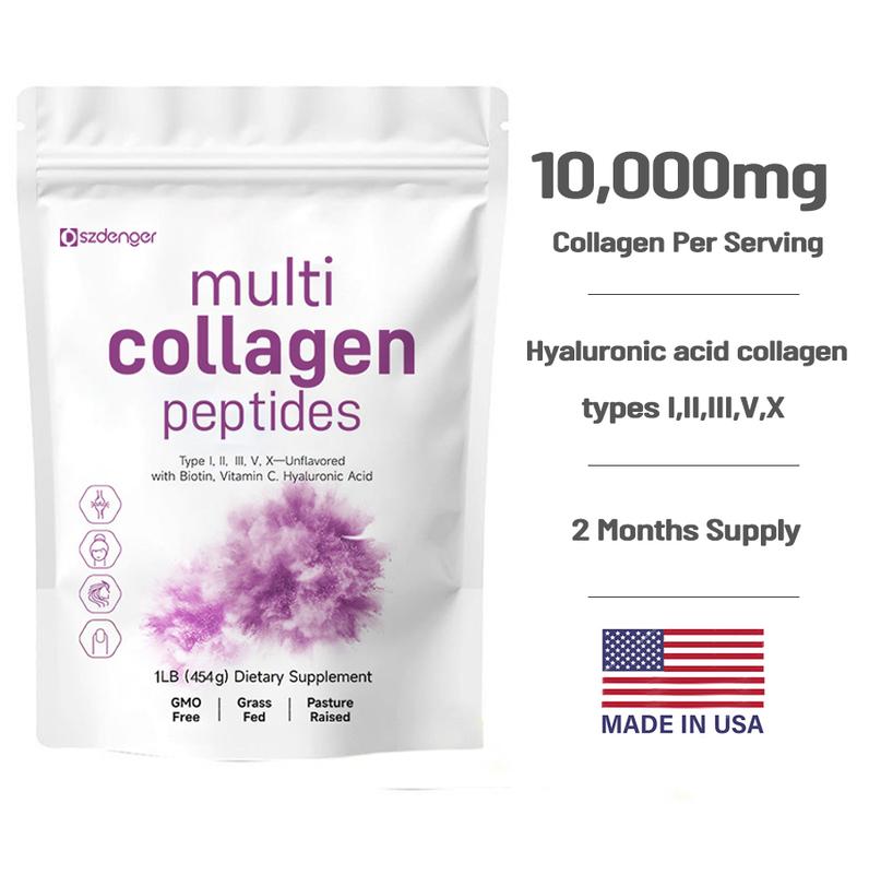 【45-Day Supply】Szdenger Multi Collagen Peptides Type I,II,III,V,X ...