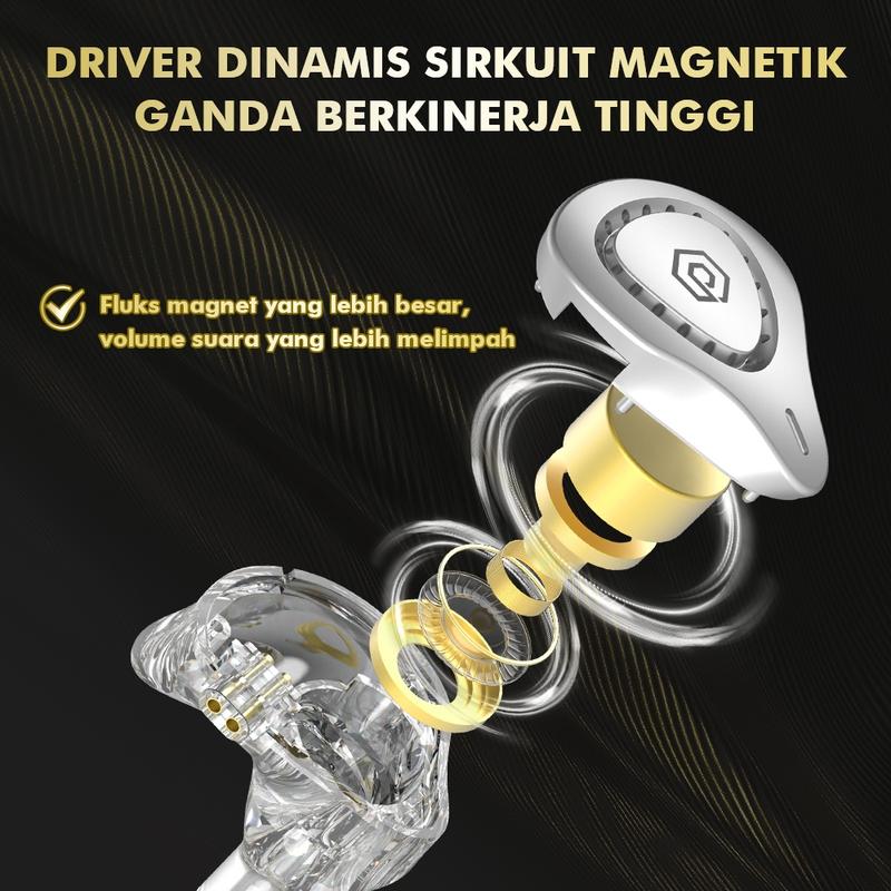 Popcorn BASS X9 Pro X8 Pro Dual Magnetic Dynamic Unit Ear Earphone HIFI ...