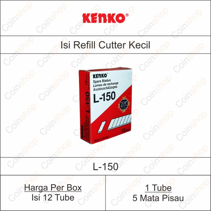 Promo 1 Box Isi Cutter Besar L150 Refill Blade Kenko L-150 Isi 12 Tube ...