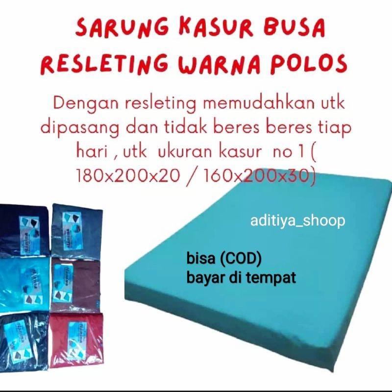 Sarung Kasur Busa Resleting Motif Polos Ukuran No1 180x200x2 - Shop ...
