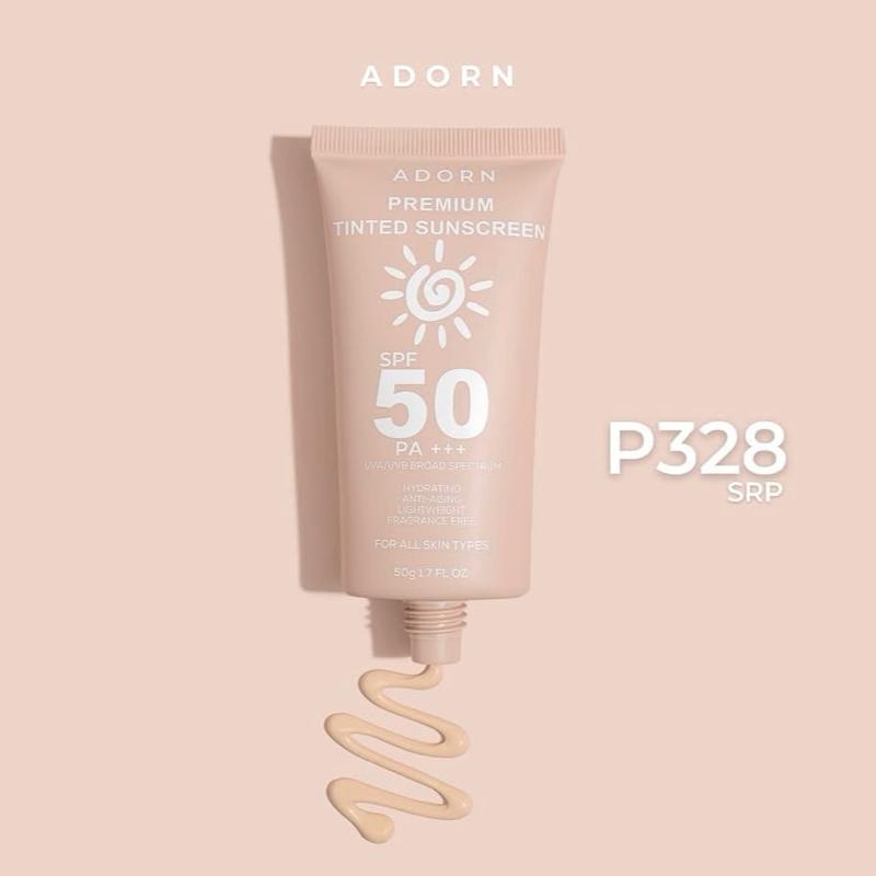 ADORN PREMIUM SUNSCREEN / TINTED SUNSCREEN SPF50 PA+++ - TikTok Shop ...