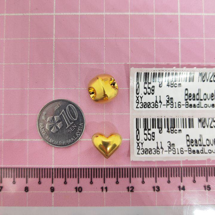 Emas 916,Bead Bead Love Gemuk Licin Hard Gold 1.13cm Design:300367 ...