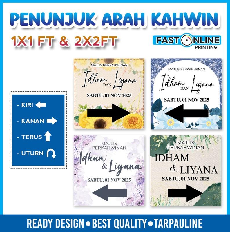 BUNTING PENUNJUK ARAH KAHWINMURAH 1X1 & 2x2 (1 pcs ) - Custo - TikTok ...