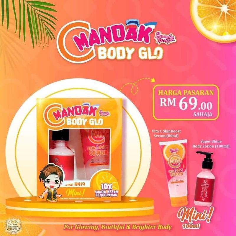MINI C MANDAK BODY GLO 2in1 MELEMBAPKAN mencerahkan lotion pocong ...