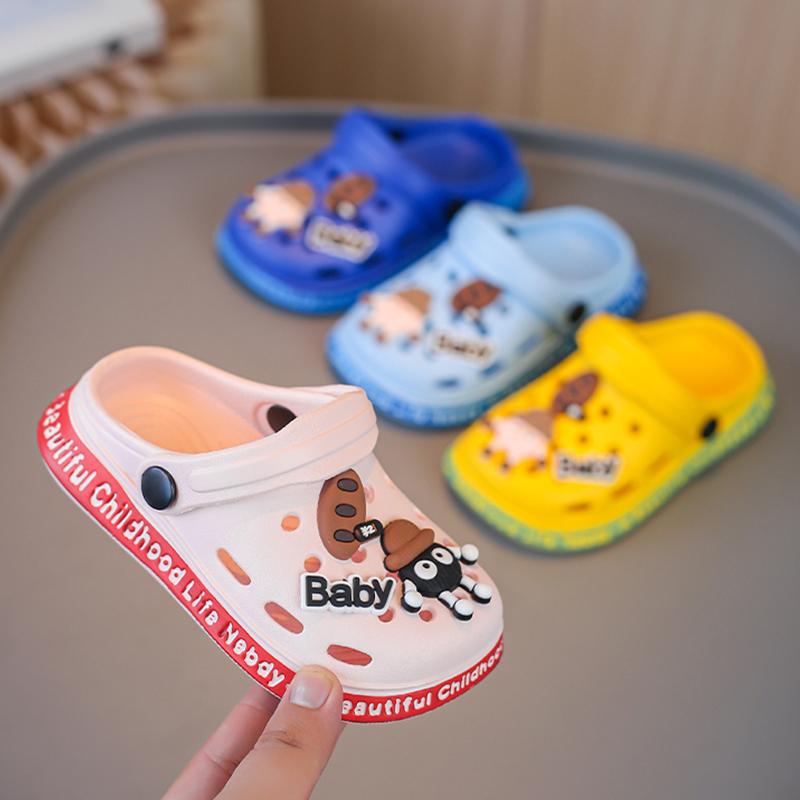 Children's slippers cartoon elf pattern slippers, indoor non-slip soft ...