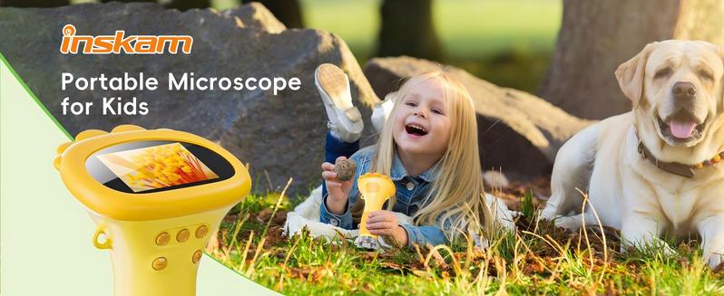INSKAM Kids Microscope 1000X Handheld Digital Microscope Portable ...