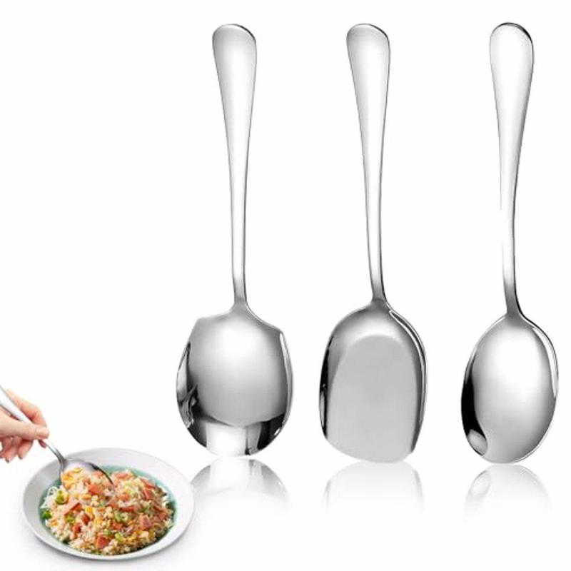 3pack/lot Stainless Steel Buffet Serving Spoon For Versatile - TikTok ...