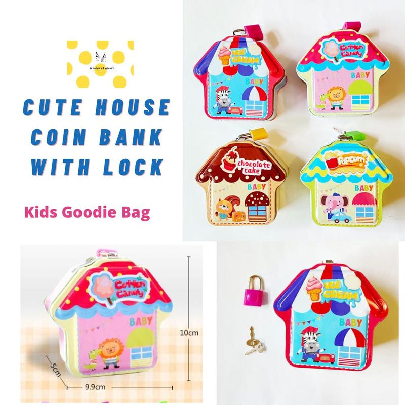 【SG Seller】Kids house coin bank with lock birthday goodie ba - TikTok ...