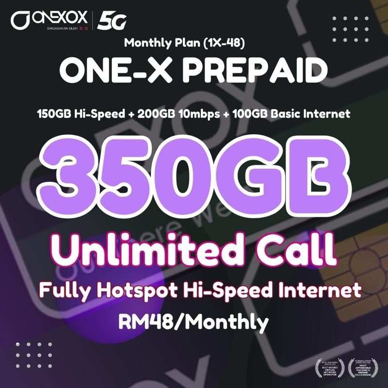Promo ONEXOX PREPAID Sim Kad RM48 350GB 5G Internet Highspee - TikTok ...