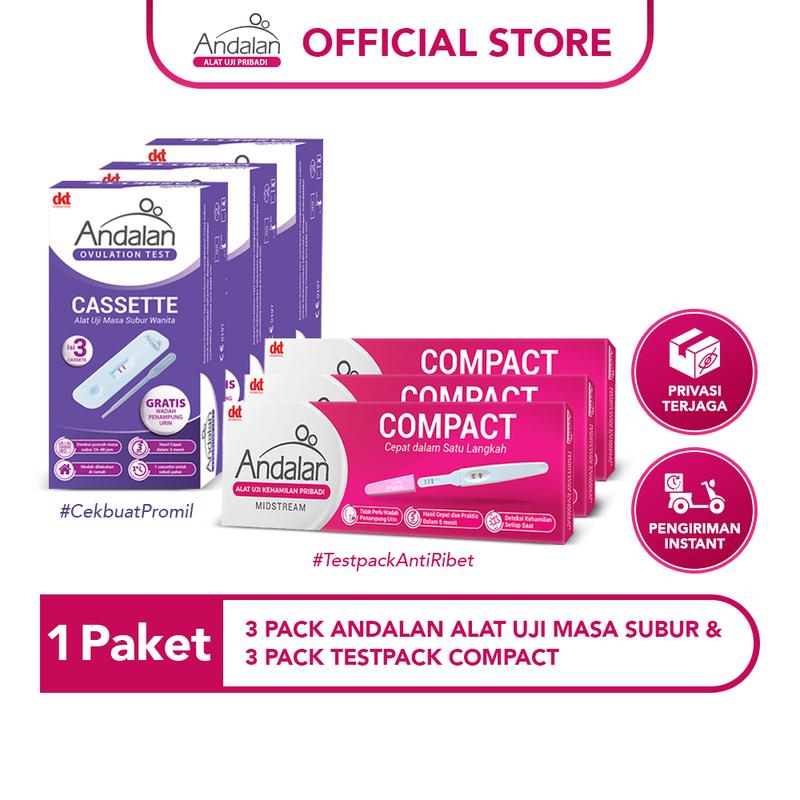 Andalan Ovulation Test 3's + Urine Cup x 3 & Pregnancy Test Midstream x ...