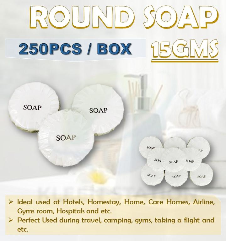 Deluxe Mini Hotel Round Soap 15gm / Pleated Wrap / Travel / Budget ...
