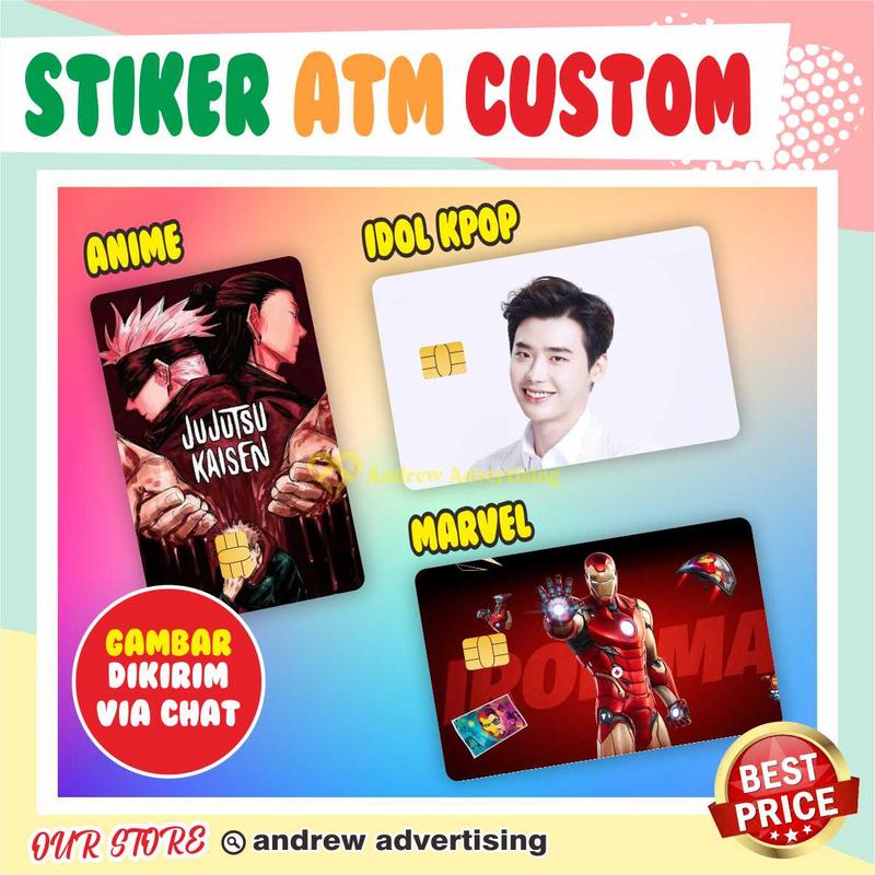 STIKER ATM CUSTOM GAMBAR / KPOP / ANIME / MARVEL / GARSKIN / - Shop ...