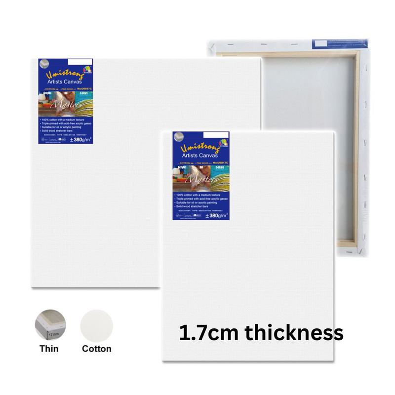 Umistrong 100% Stretched Cotton Painting Canvas 1.7cm thickness 380g ...