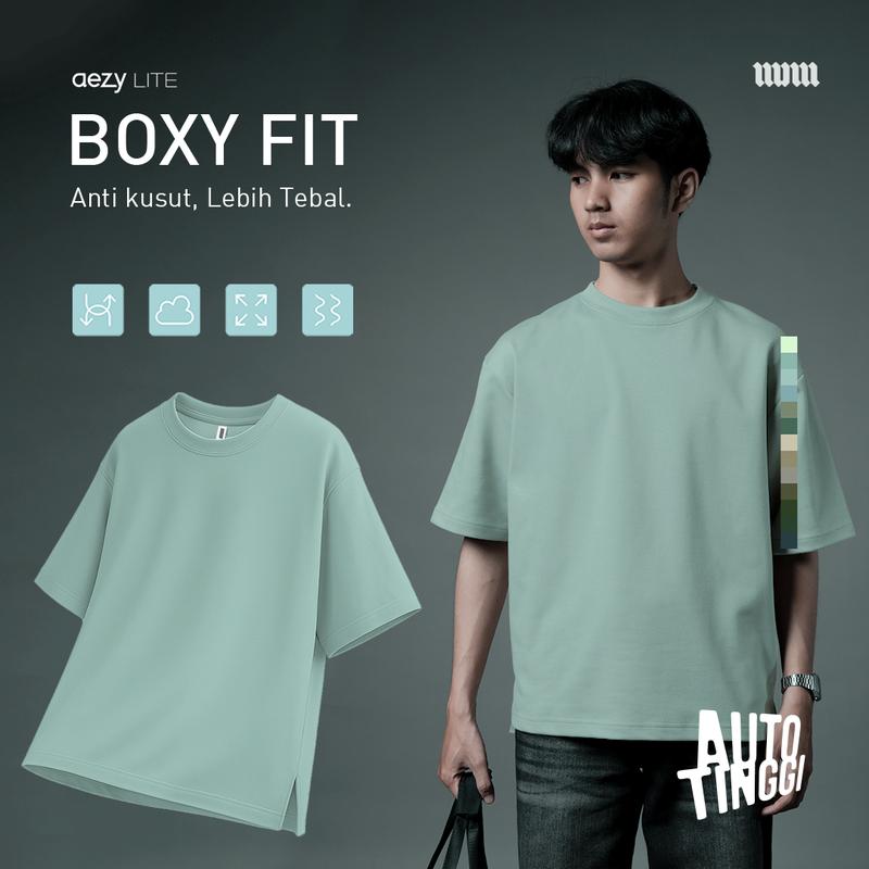 No Void Minds AEZY LITE Boxy Fit T-Shirt | Jadeite - Shop | Tokopedia