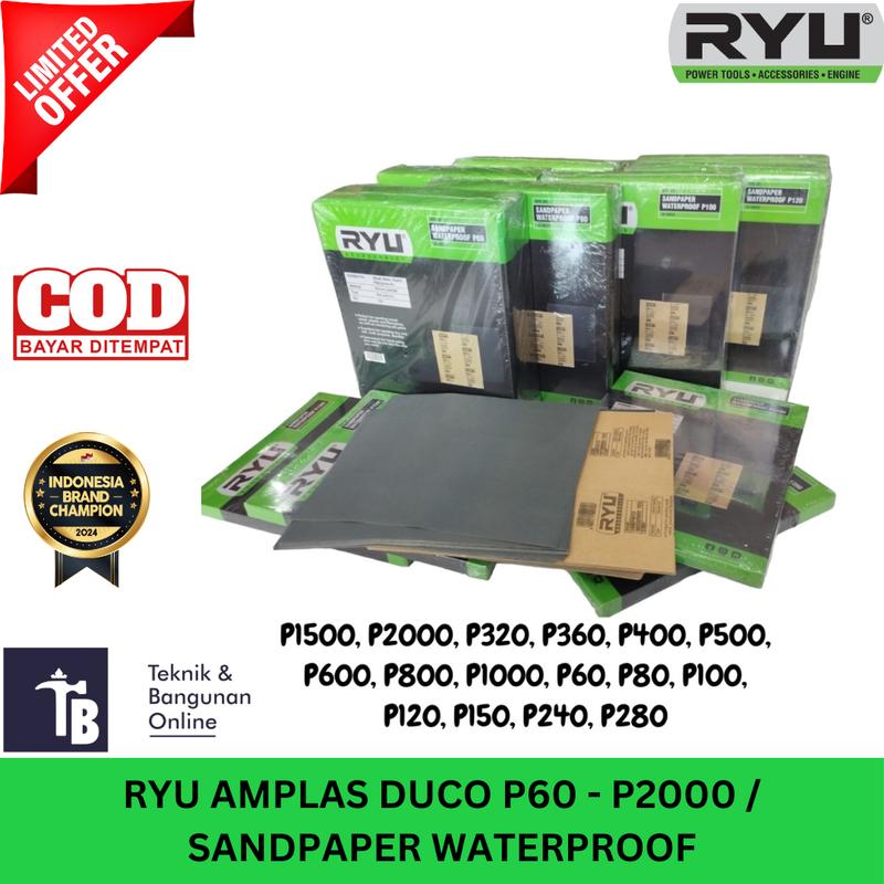 RYU Kertas Ampelas Duco Grid 60 - 2000 / P60 - P2000 / Amplas Grit ...