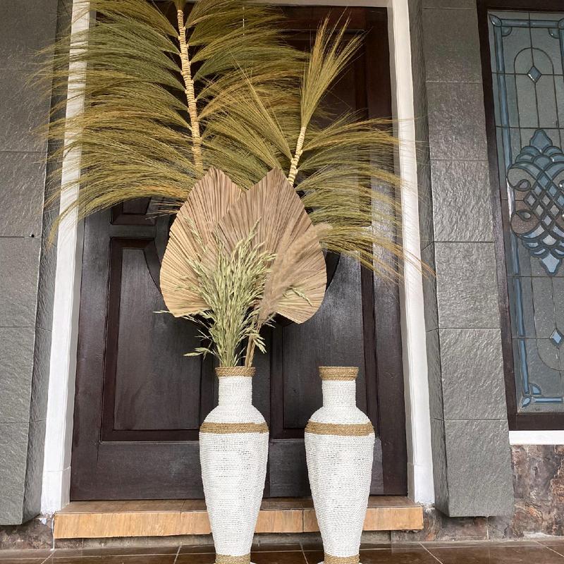 S.H | paket jumbo bunga kering ruangan dengan vas 60 cm aeaesthetic ...