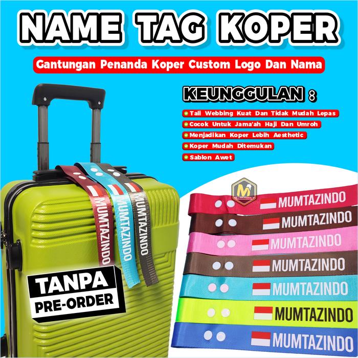 Jual MUMTAZINDO - Name Tag Koper Custom Nama Estetik dengan Logo ...