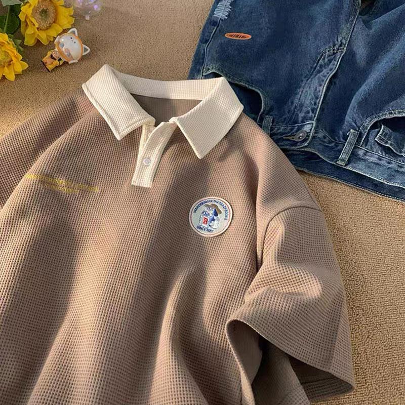 CLIFF Baju polo wafel,baju tshirt lelaki, Short-sleeved men's t-shirt ...