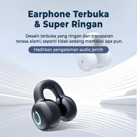 Promo SKCBO TWS Bone Conduction Bluetooth 5.3 Earphone | Headset Jepit ...