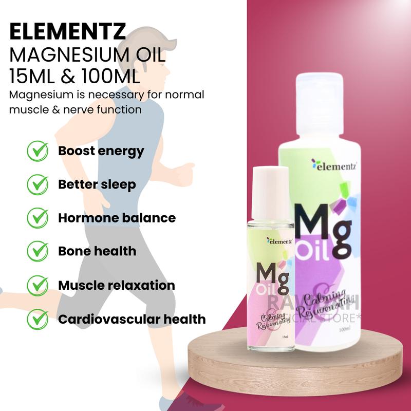 ELEMENTZ MAGNESIUM OIL 15 ML & 100 ML CALMING & REJUVENATING - TikTok ...