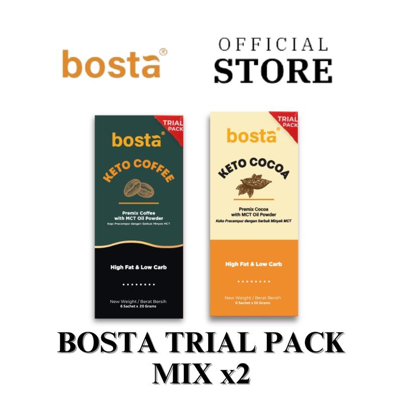 BOSTA MIX SACHET BOX TRIAL PACK Minuman Berperisa Kopi dan Koko ...